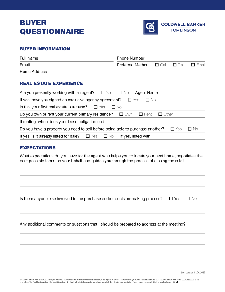 Open House Printables - CB Tomlinson