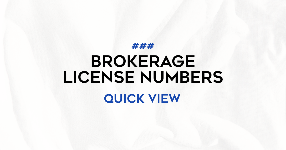 Boise License Numbers - CB Tomlinson